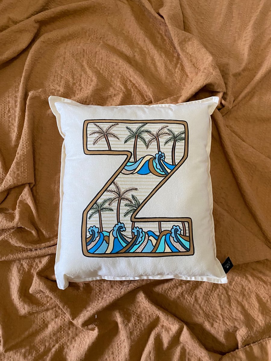 Large initials cushions | Miles and Tate