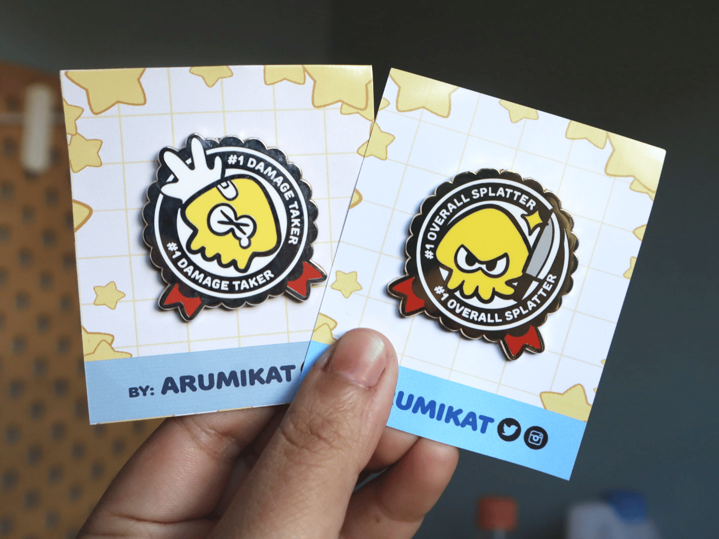 SPLATOON MEDAL AWARDS ENAMEL PIN | Arumikat
