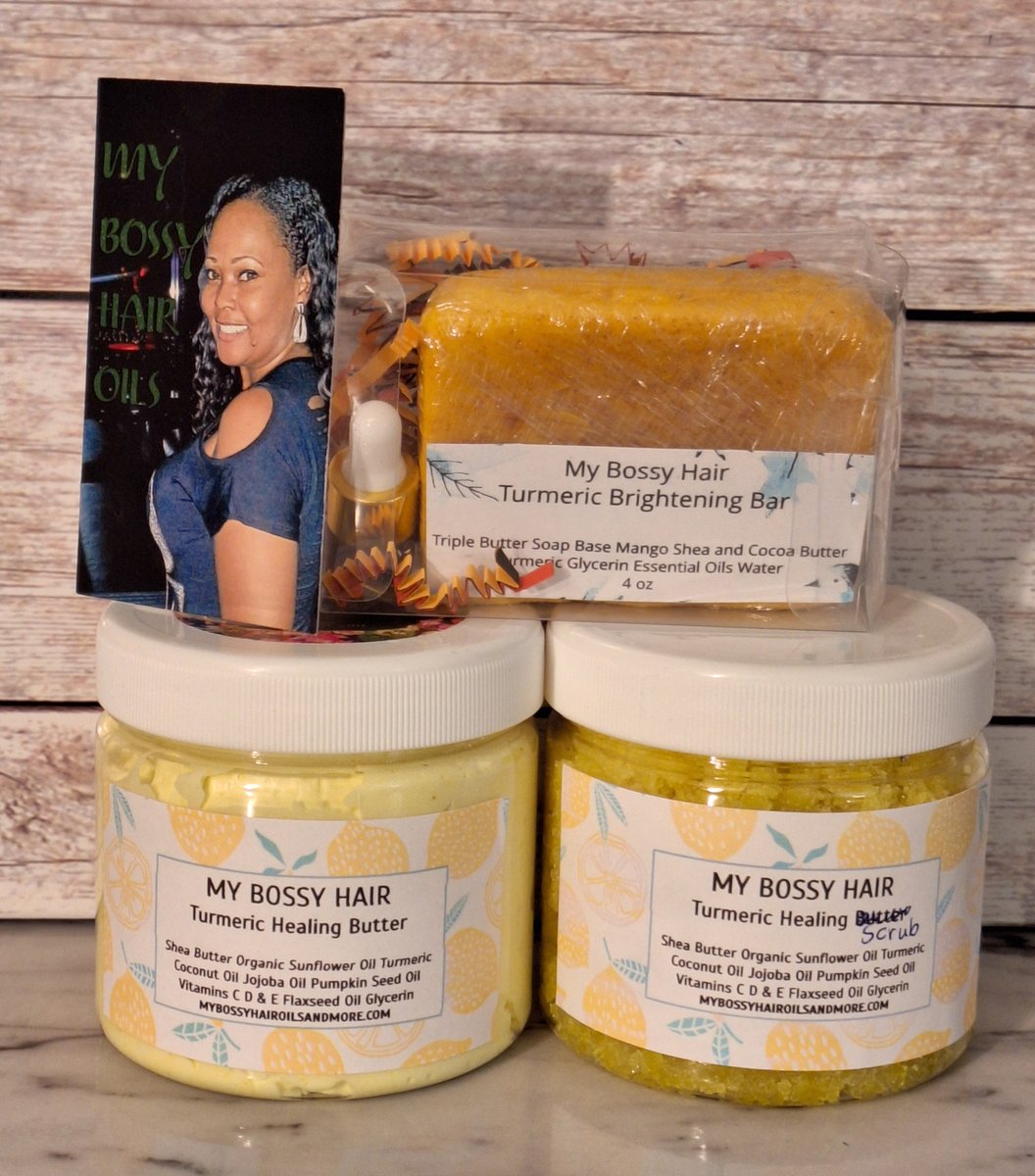 Turmeric Body Butter & Scrub 8 oz | MY BOSSY HAIR