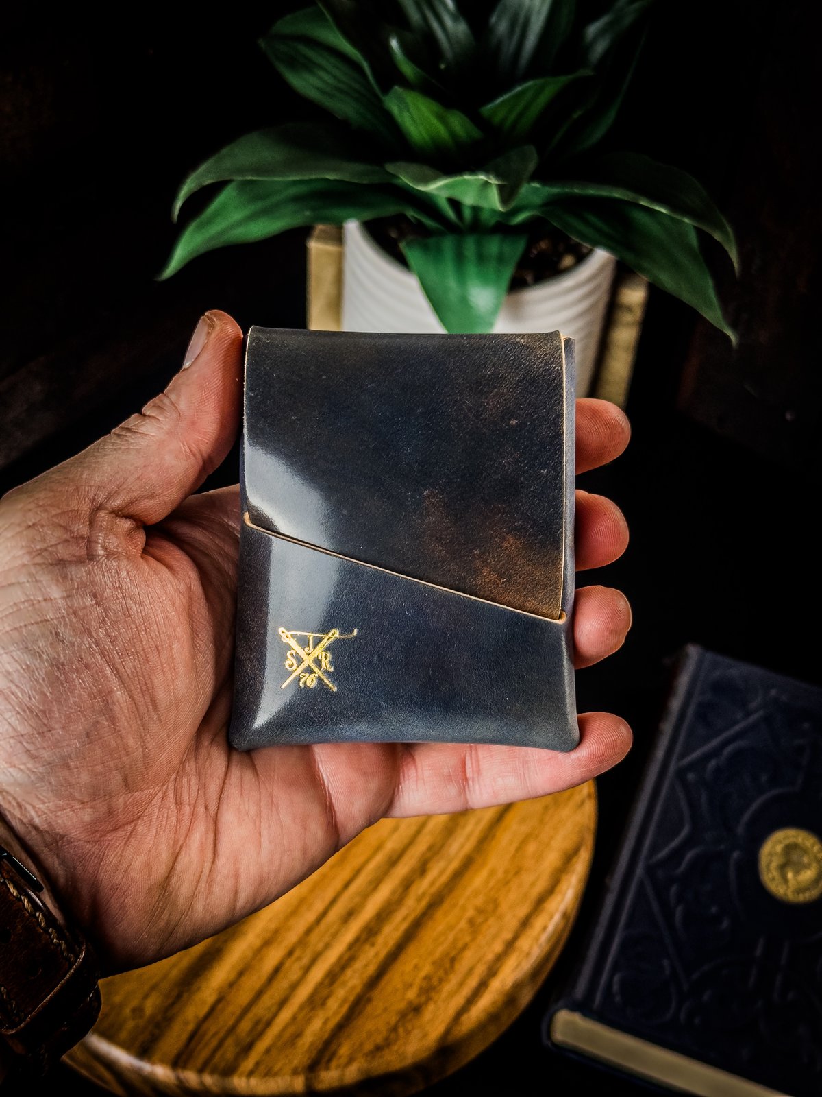 Murphy - Shell Cordovan Marbled Blue | Patriot Leather Goods