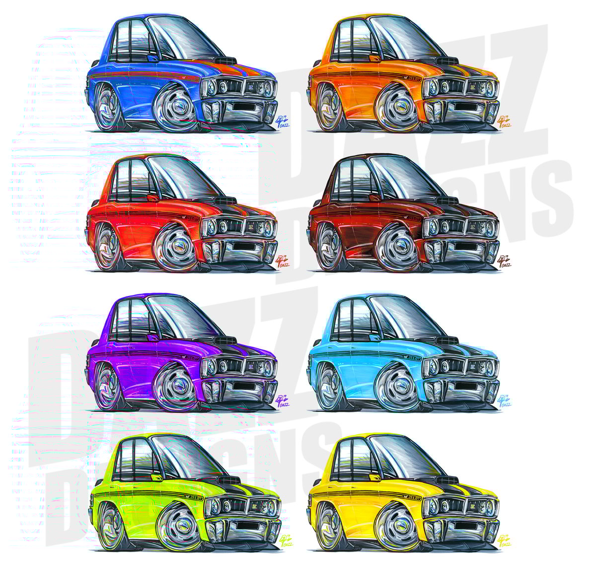 cartoon XY GT prints! | Dazz Designs