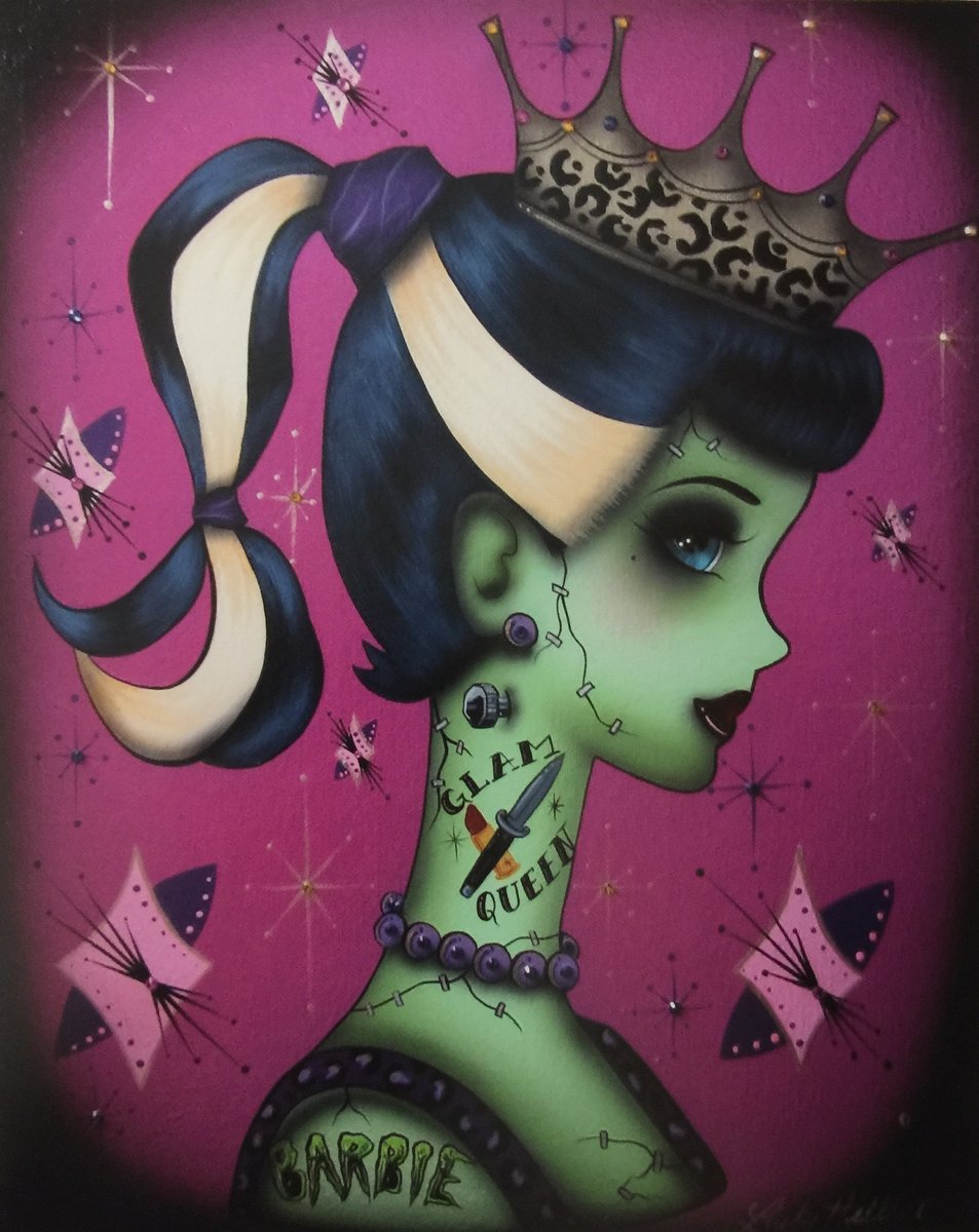 Zombie Prom Queen 8x10 Print | Lucky Hellcat