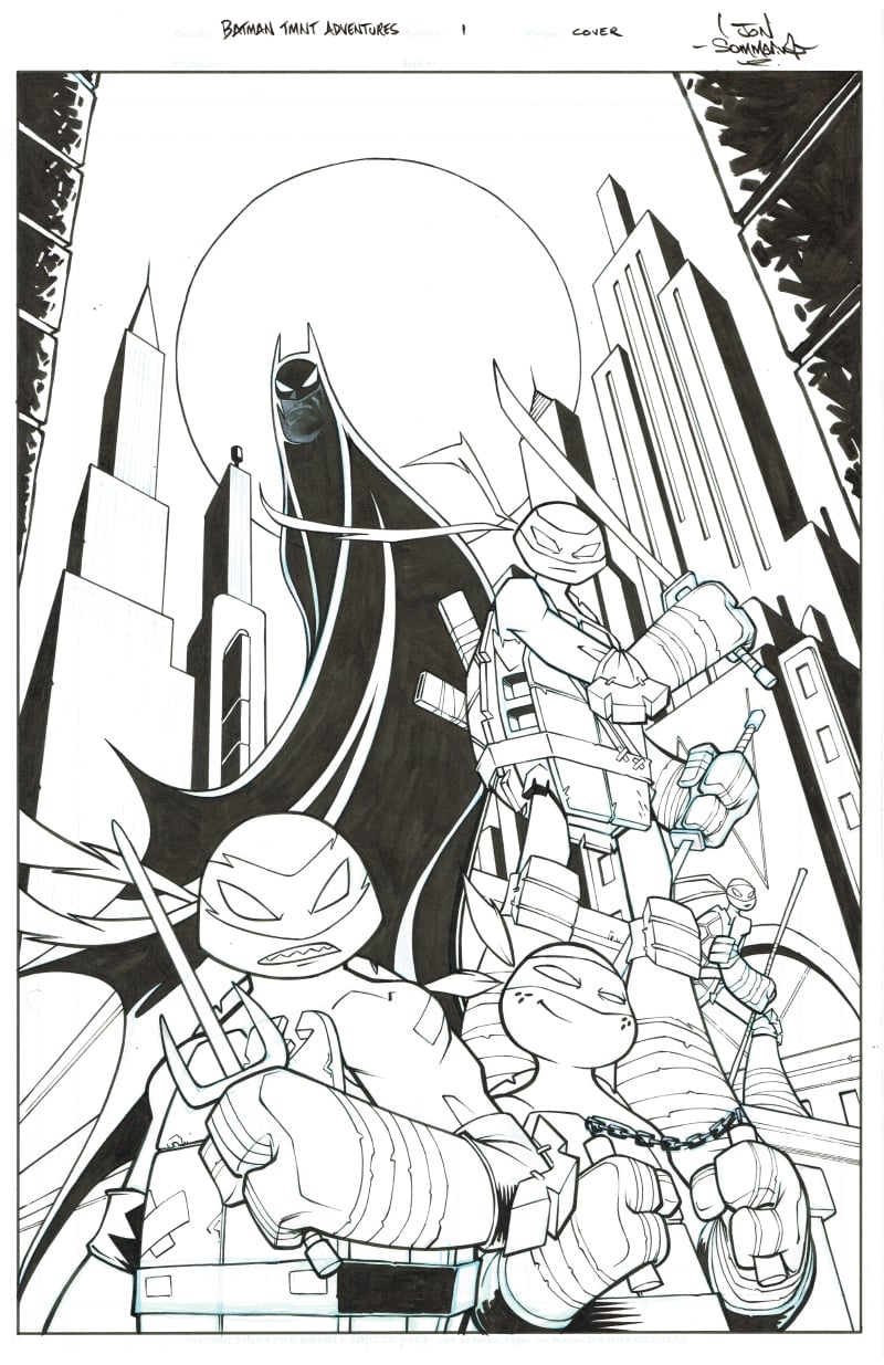 Batman TMNT Adventures Cover 02 | The Red J Art Store