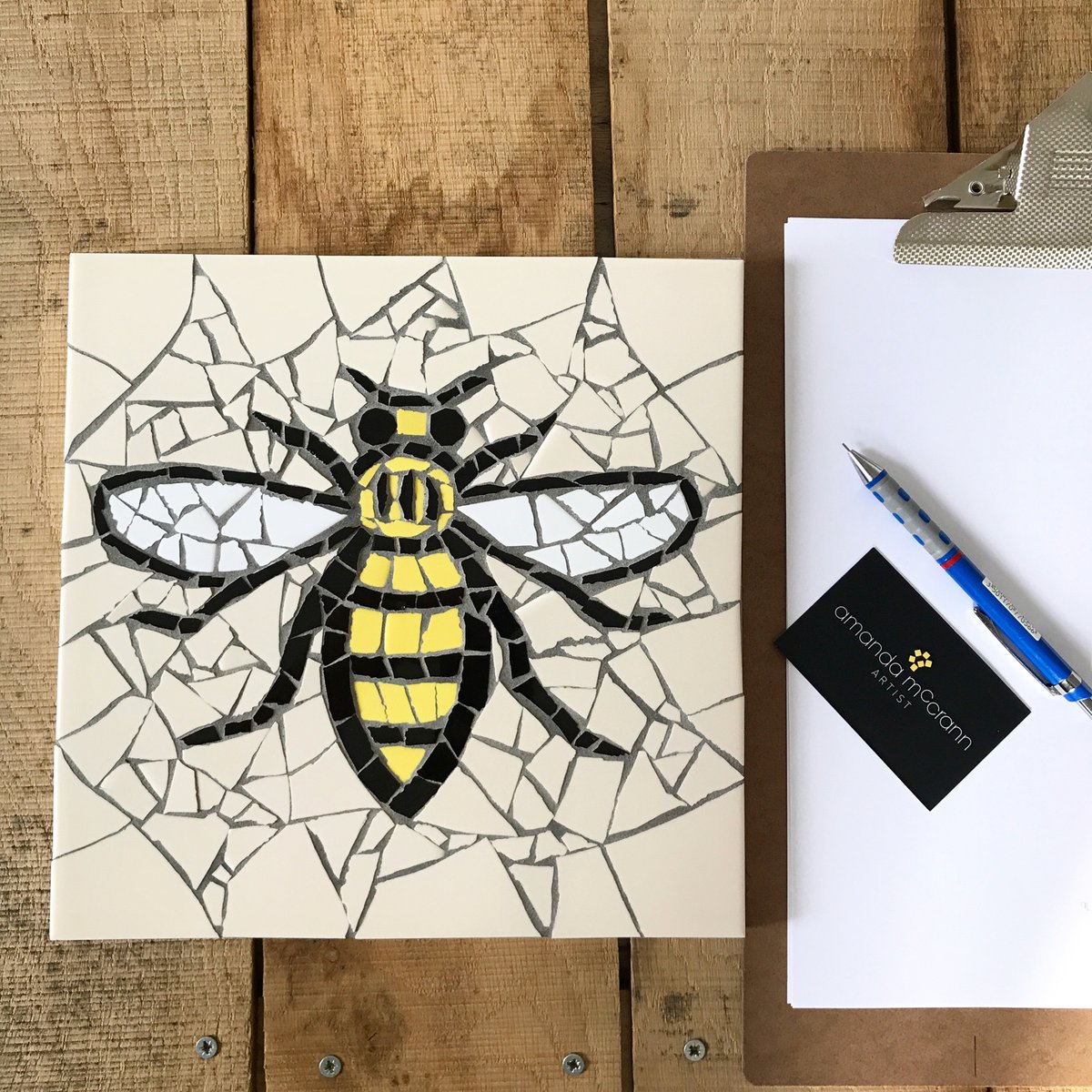 Manchester Worker Bee Mosaic by Amanda McCrann | The Manchester Bee Company