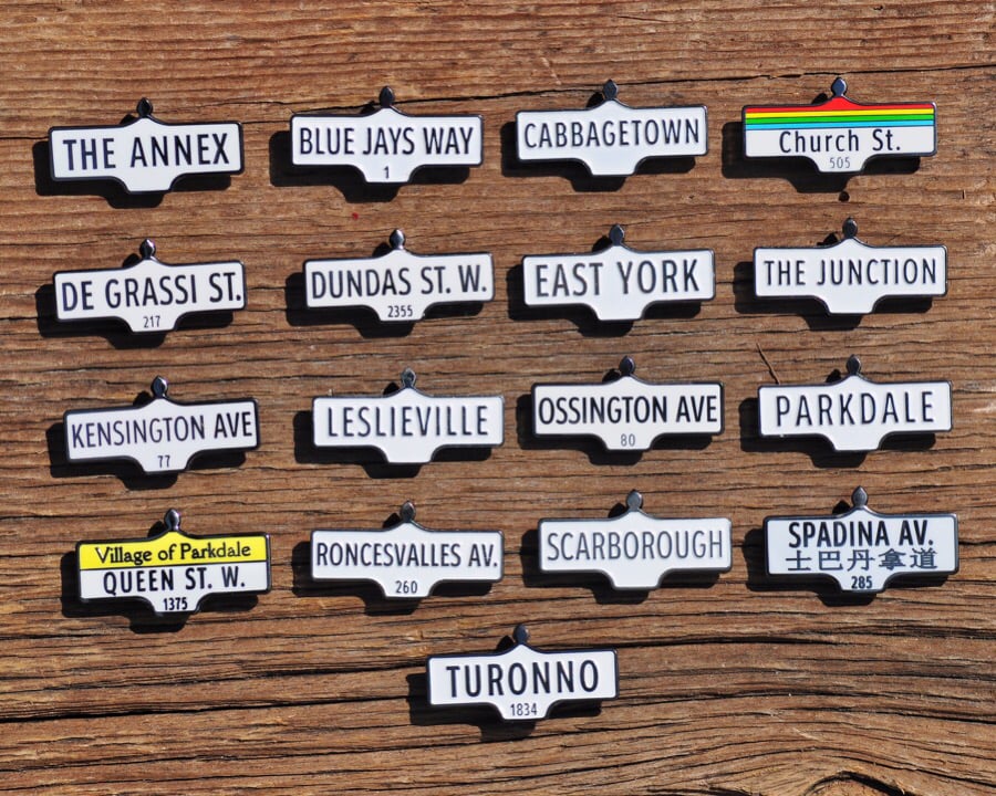 Street Sign Lapel Pins / the Button Machine