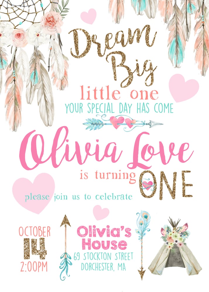 Dream Catcher Invitation Template