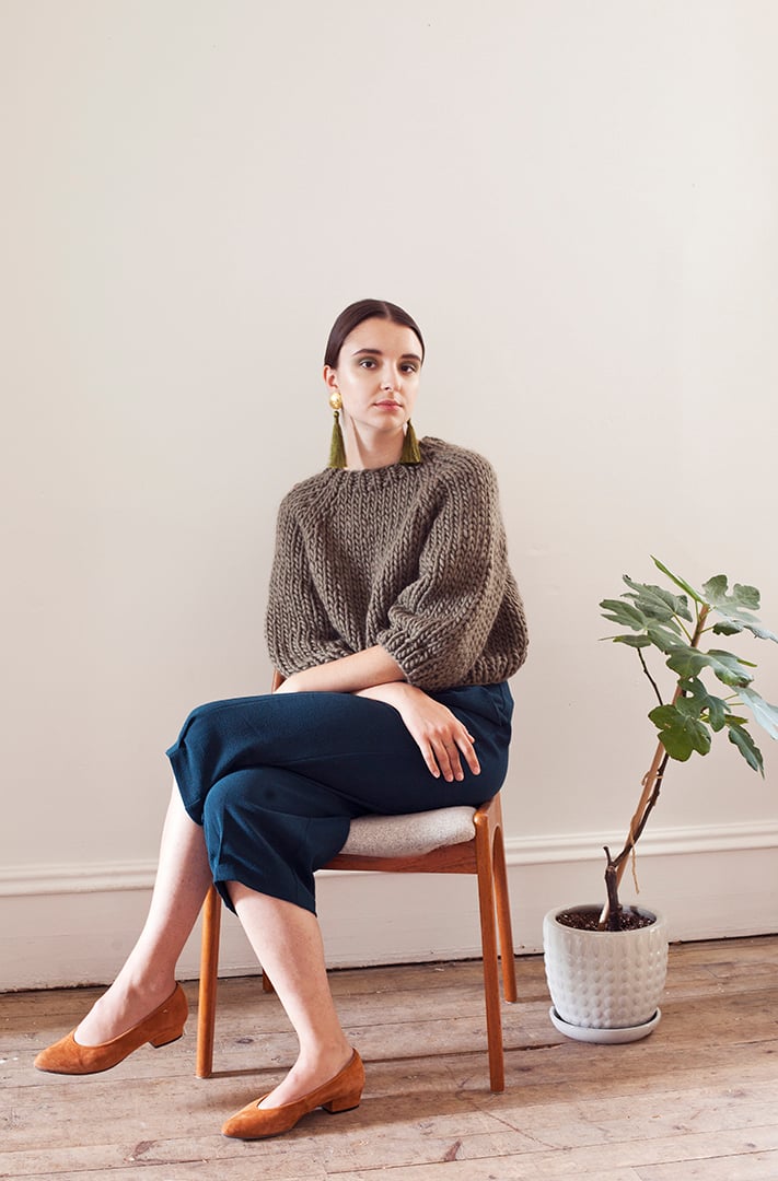 Kingston Chunky hand knit Sweater of Peruvian wool (shown in dusty ...