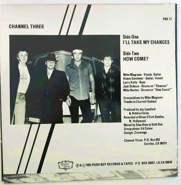 Original 1983 Pressing I'll Take My Chances single | CH3 Band Store