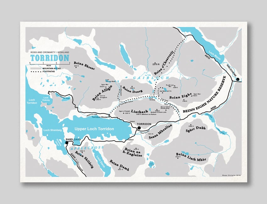 Torridon Map Print | Ross Christie