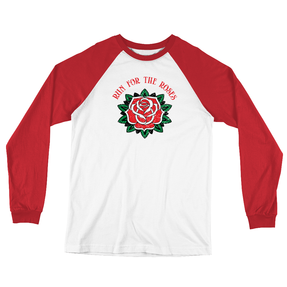 Run for the Roses - Long Sleeve Baseball T-Shirt | :)