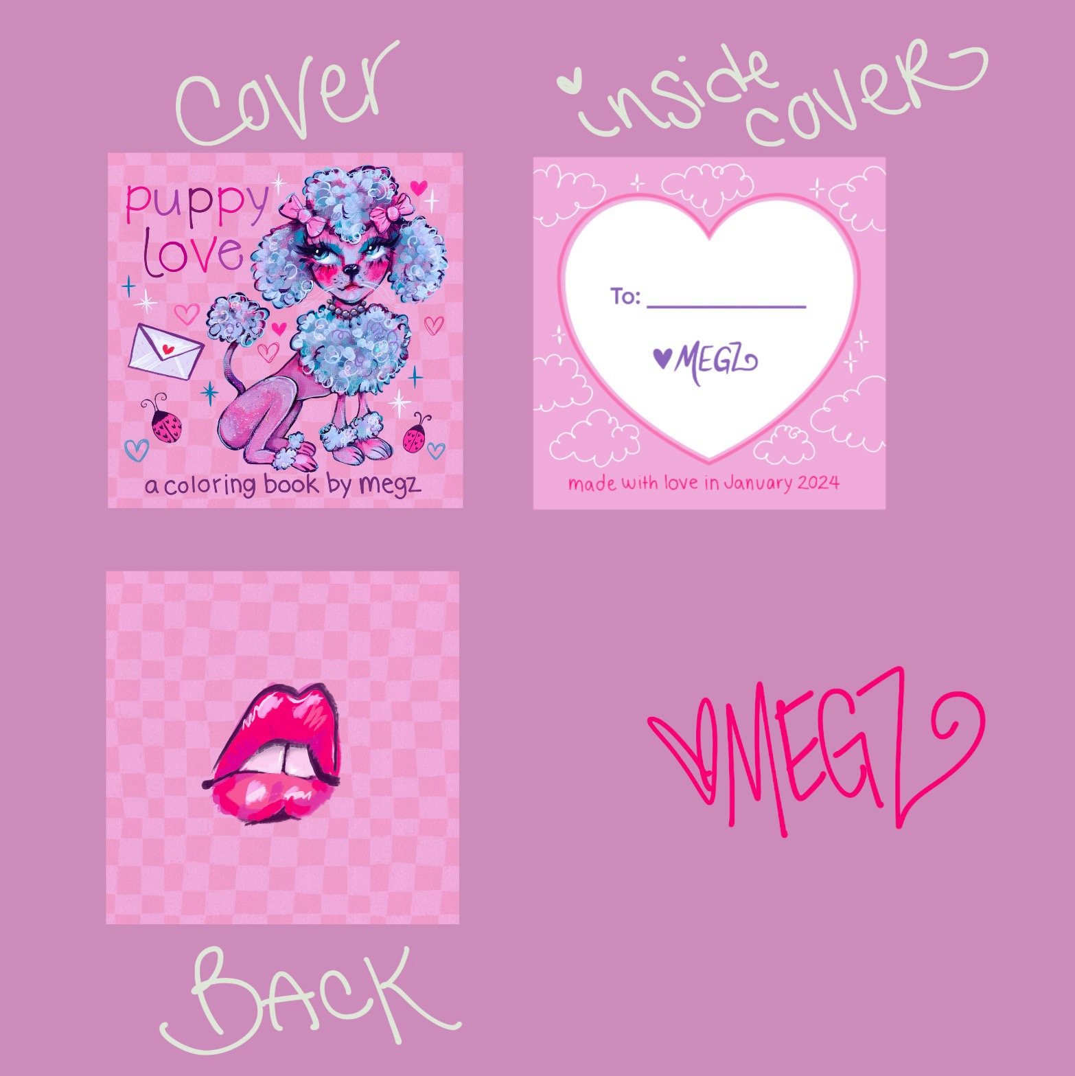 PUPPY LOVE COLORING BOOK | ART BY MEGZ