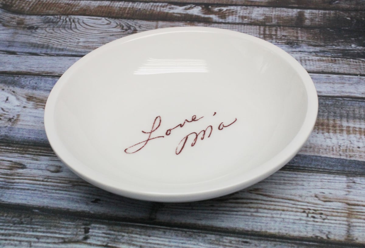Ring Dish with Handwriting | ArtSmith