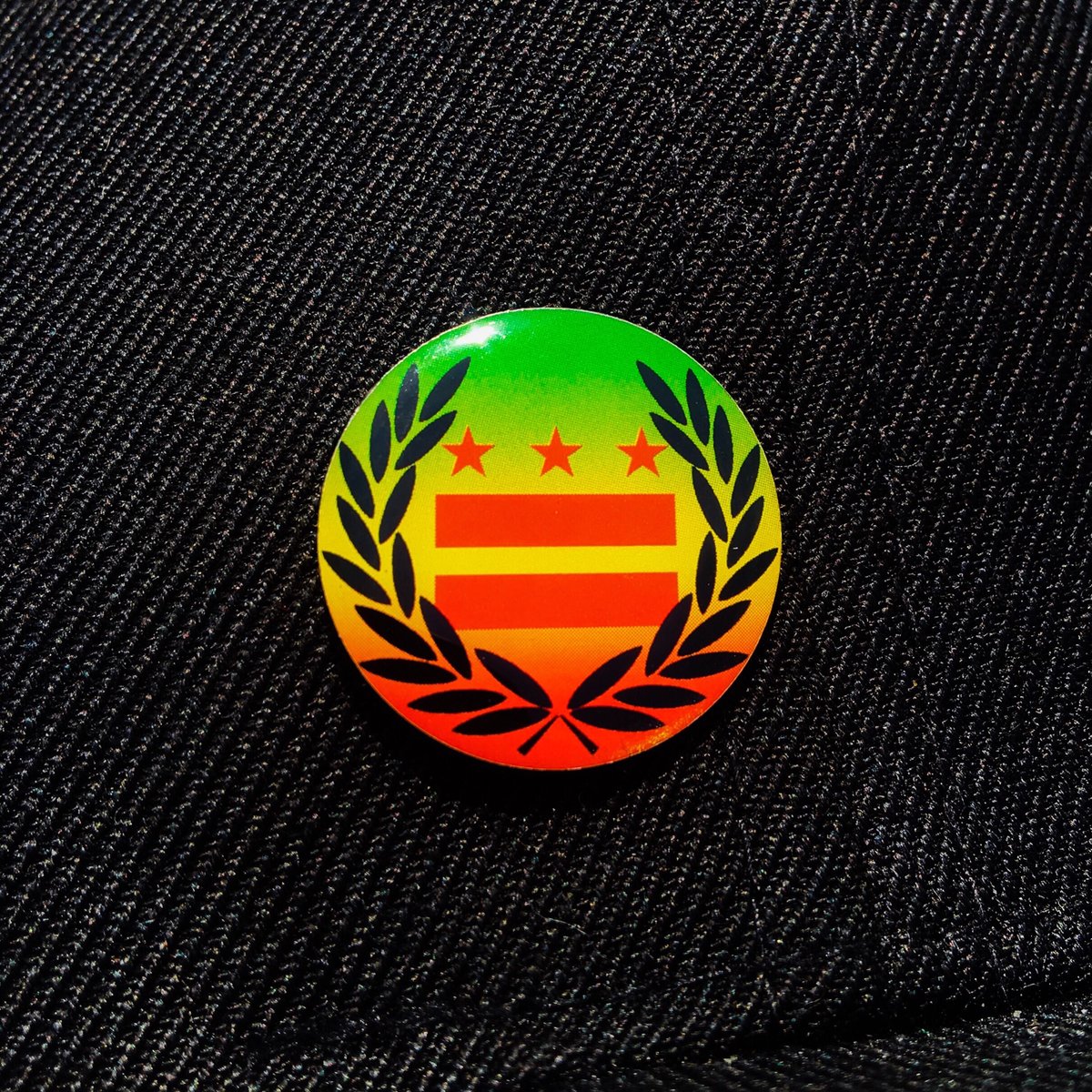 Bort's Pin Emporium | Rasta DC Flag Laurel Wreath Pin