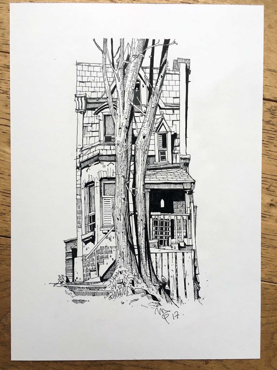 Haunted House Series no. 5 (Inktober 2017) | Ian McQue