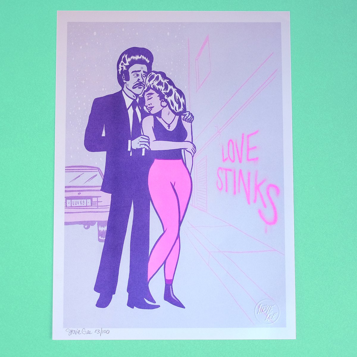 "LOVE STINKS" LIMITED EDITION A3 RISOGRAPH PRINT | S T E V I E G E E