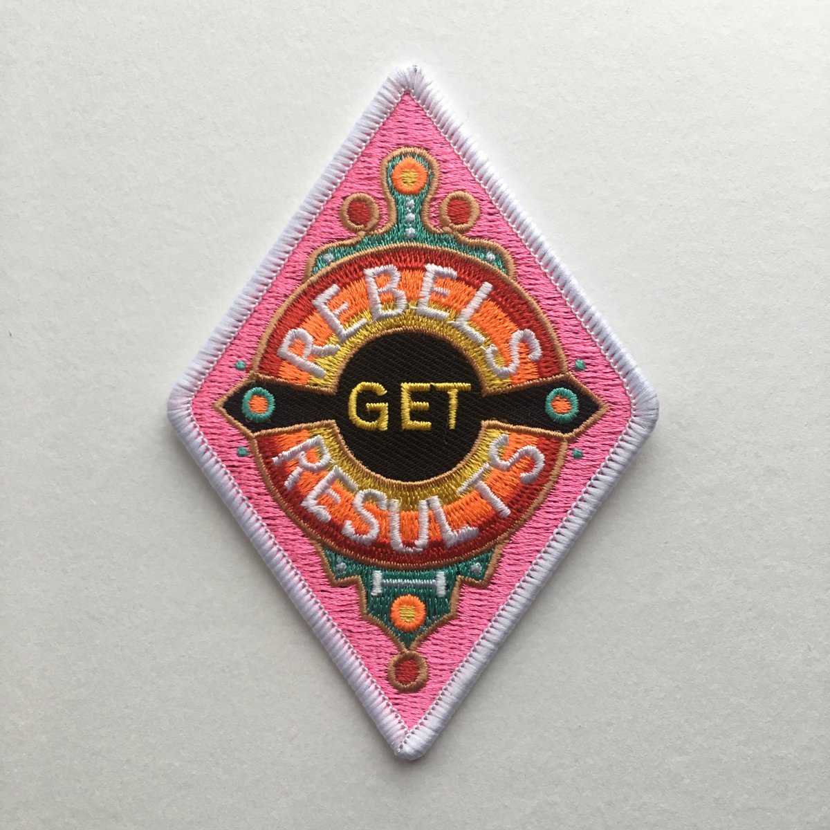 Rebels Get Results - Embroidered patch | Rebecca Strickson