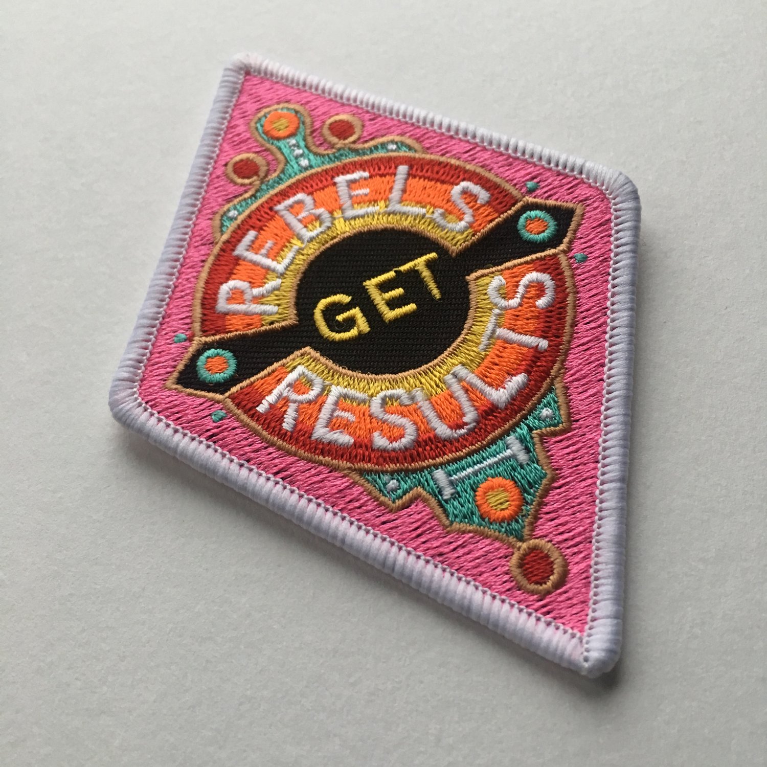 Rebels Get Results - Embroidered patch | Rebecca Strickson