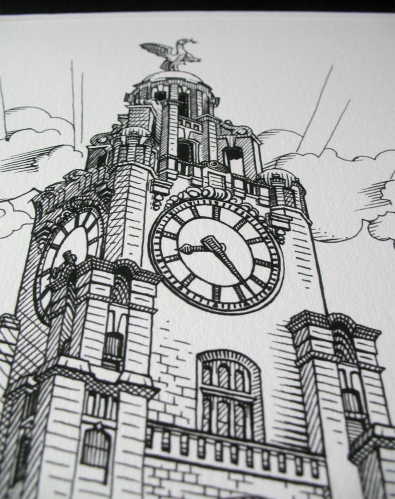 Liver Building Liverpool Architecture Art Print - Limited Edition ...