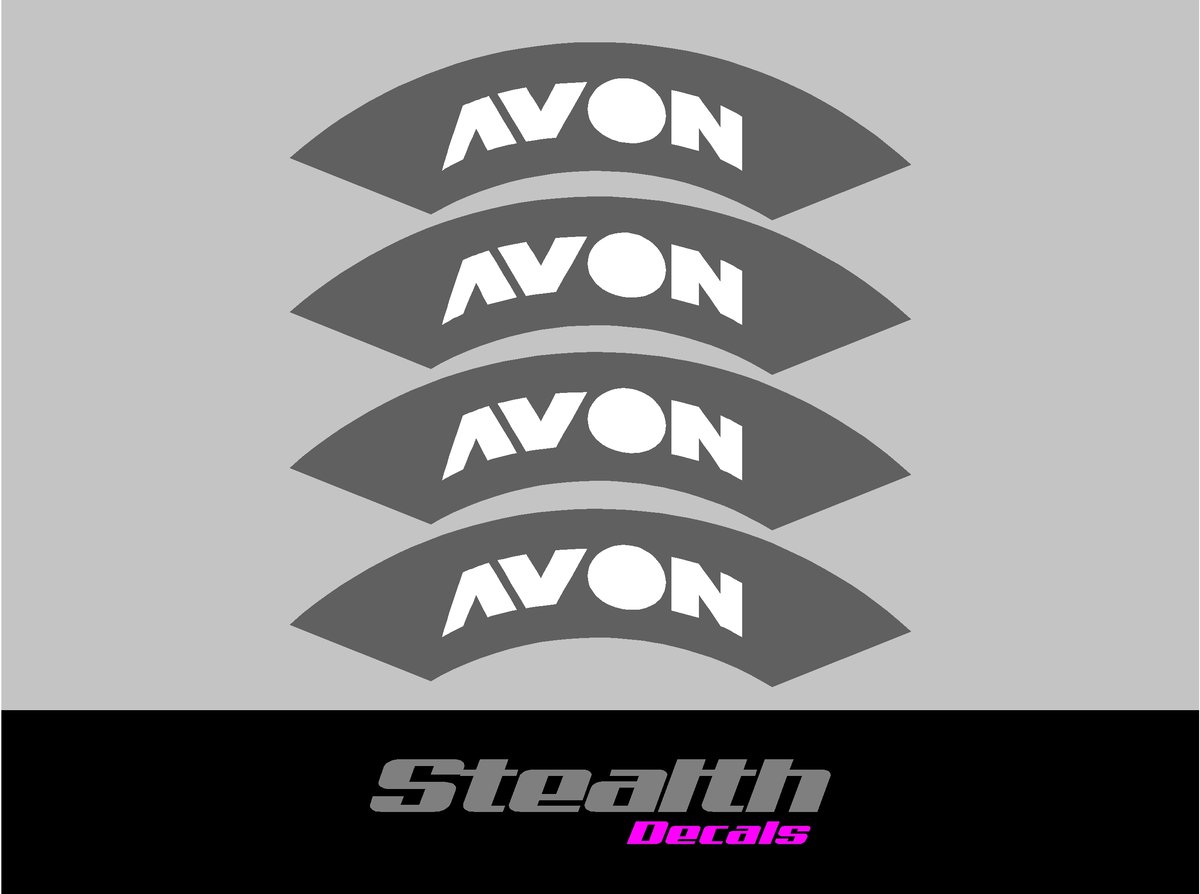 AVON Tyre Stencil Stickers | Stealth Decals