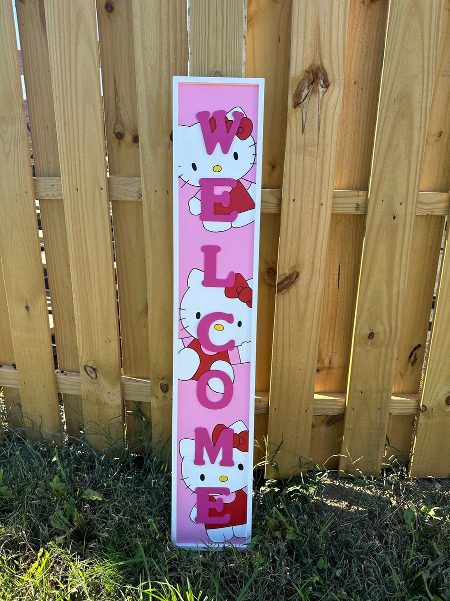 Hello Kitty Welcome Sign | RaRaByRashidaCotton
