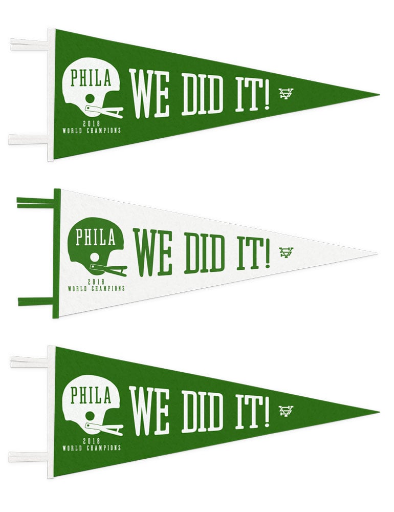 2018 World Champs - We Did It Pennant | Veterans Shirtium