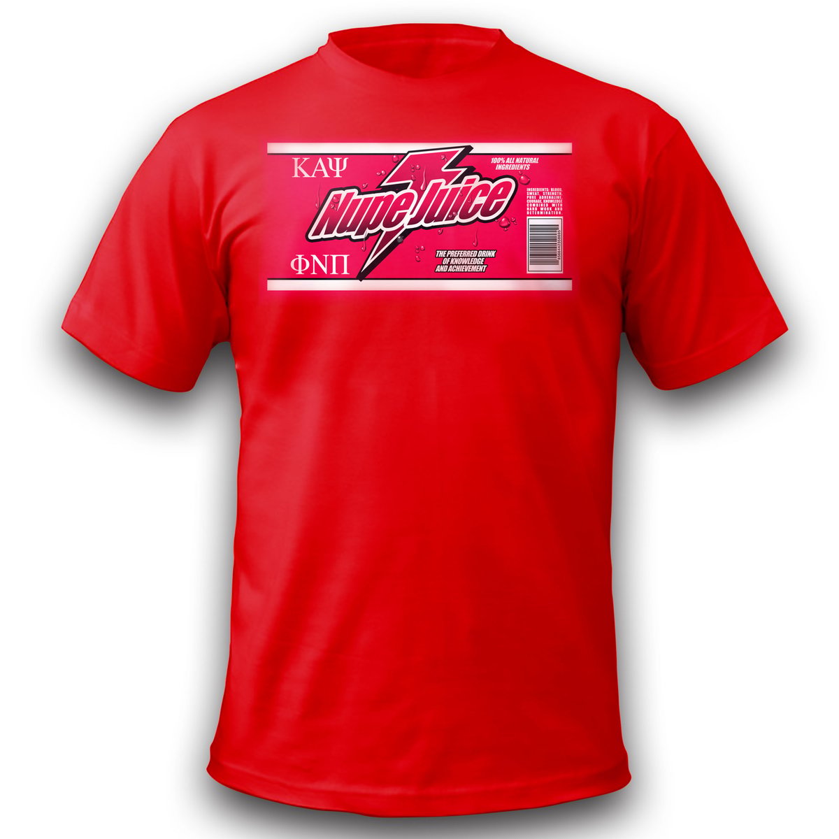 Nupe Juice T-Shirt (Red) !! CLOSEOUT!! | Tau Nupes Greek Shop