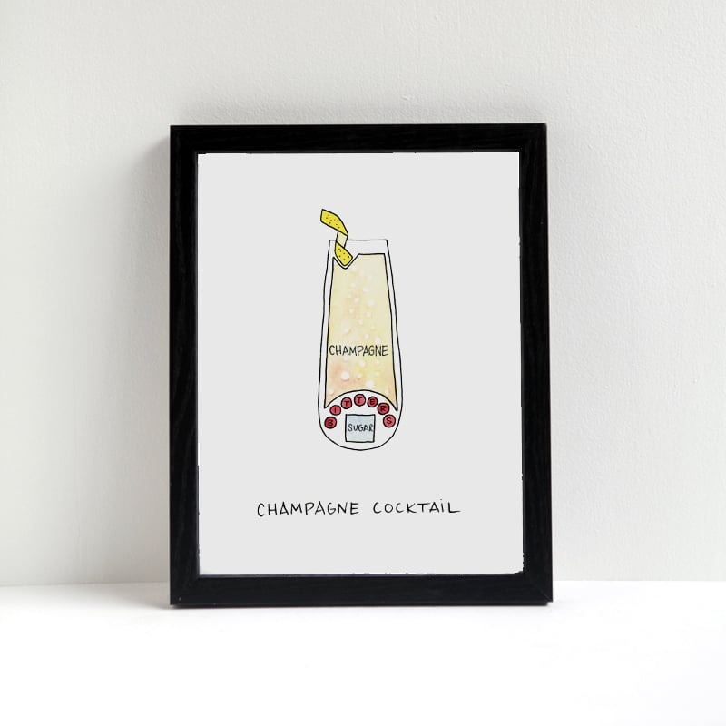 Champagne Cocktail Art Print | Drywell Art