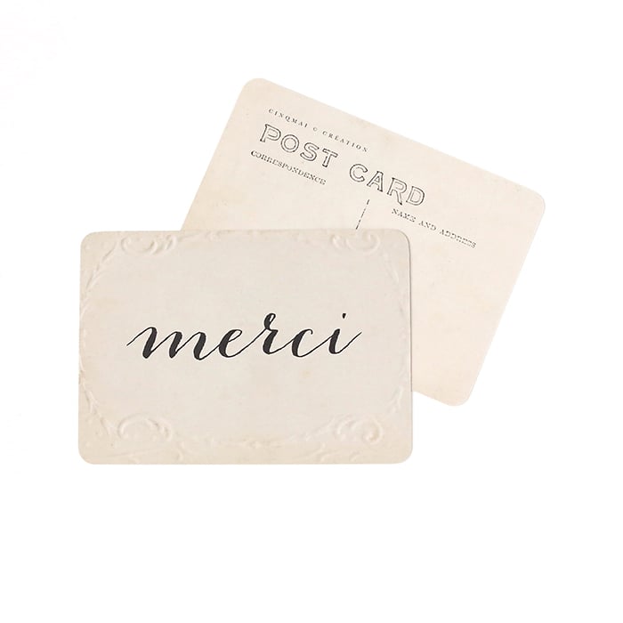 cinqmai — Carte Postale MERCI / OLD PAPER