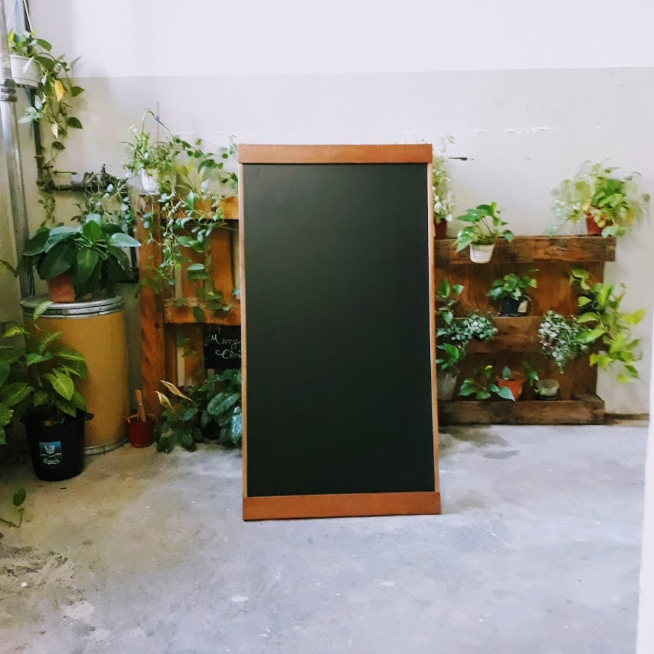 Single Sided Standing Chalkboard with Broad and Narrow Border | Chalk'let