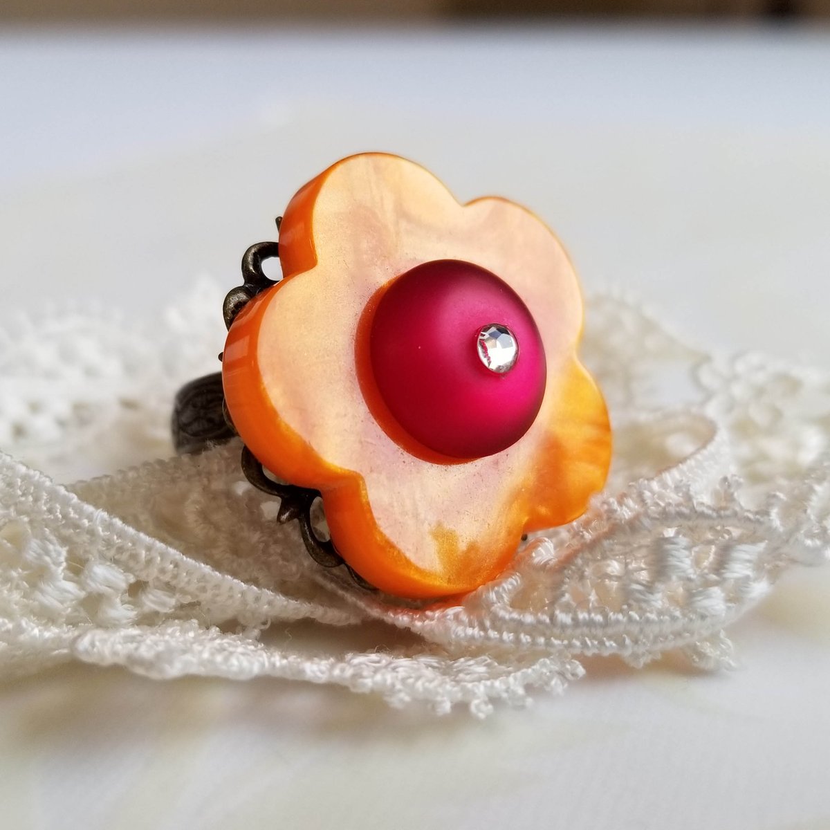 Peace Love + Flowers – Orange Ruby | Fresh Designs