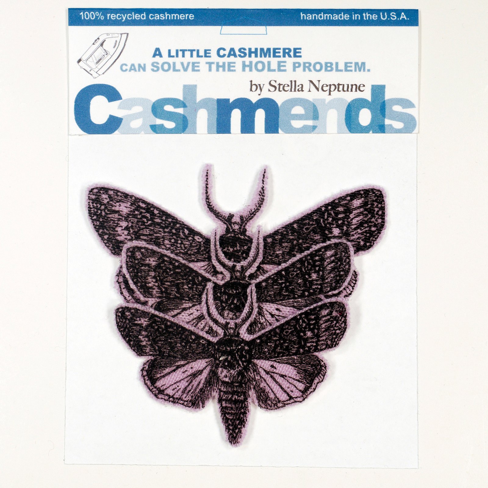 Iron-on Cashmere Moths - Lavender / Stella Neptune