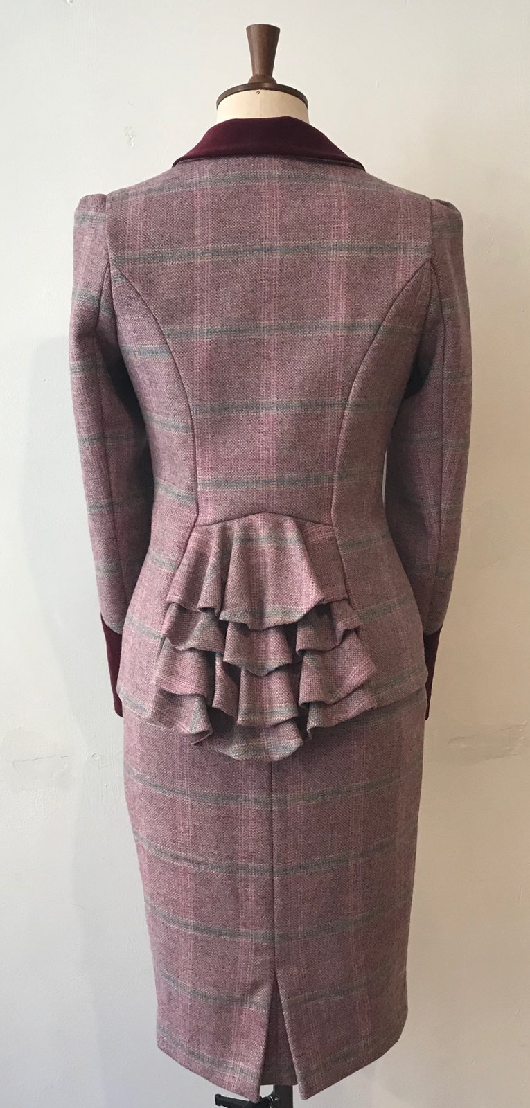Tweed and velvet bustle jacket | Totty Rocks