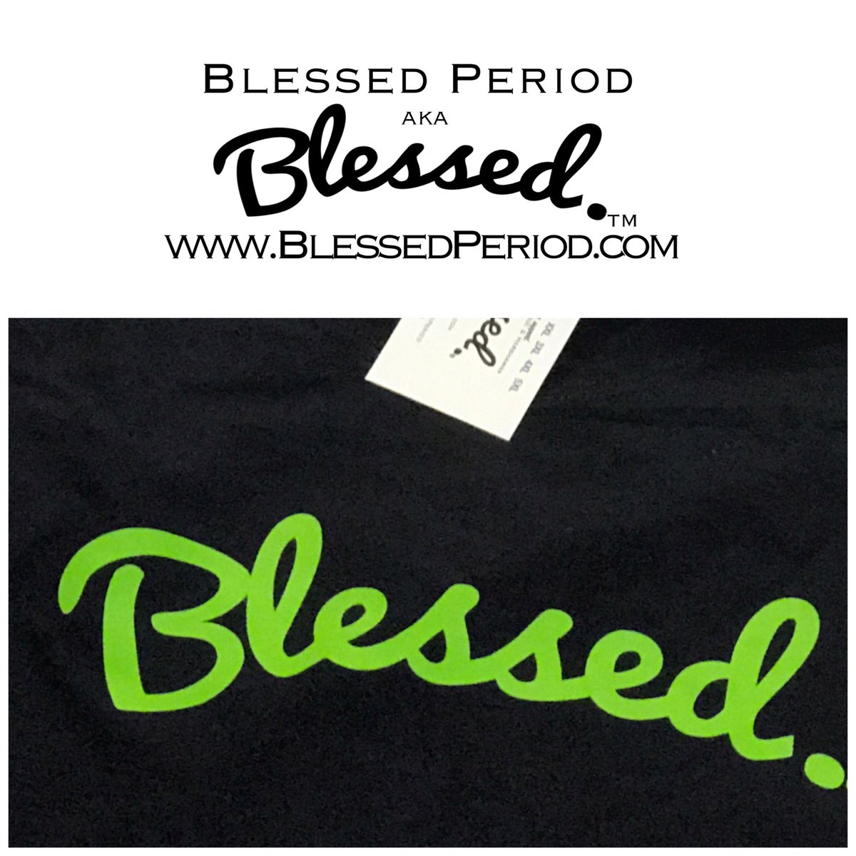 Spring Green Blessed Period aka “Blessed.” Logo Tee | Blessed Period ...