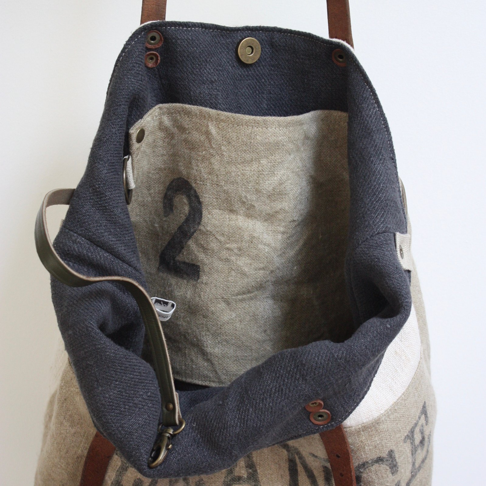 Sac France Poste & Chanvre. / Le Grenier de Ninon