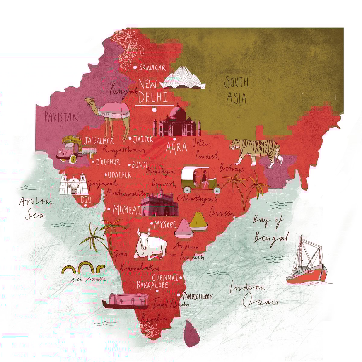 Map of India | Tonwen Jones likes to draw