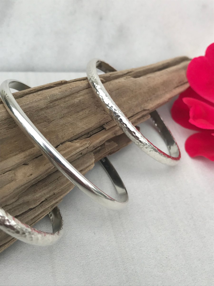 Sterling Silver Stackable Bracelets | Stone Magic Jewelry