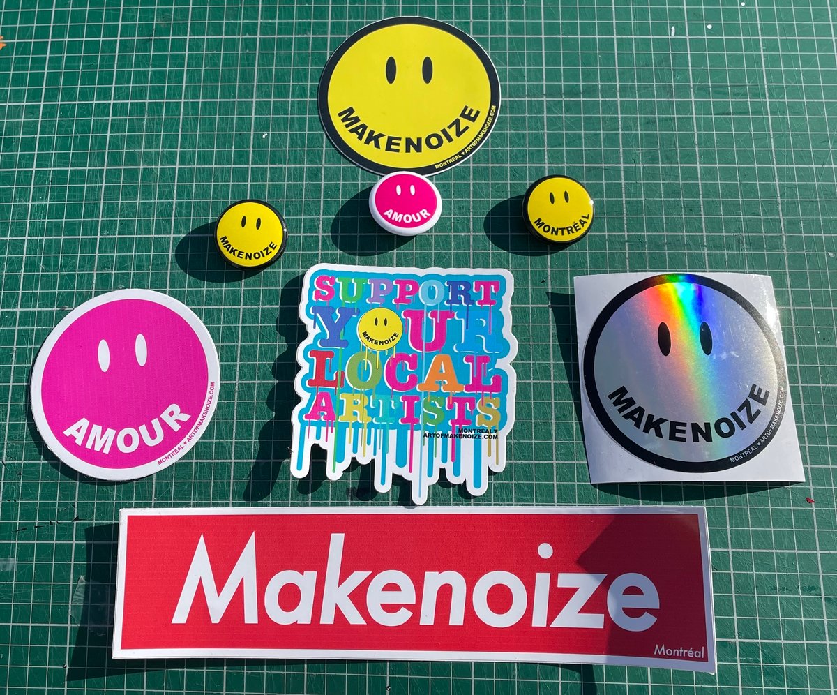 MAKENOIZE — Buttons + stickers
