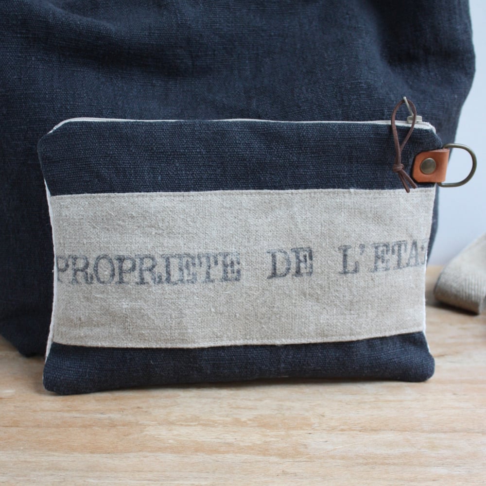 ENSEMBLE SAC CABAS LA POSTE FRANCE GRIS ORAGE + POCHETTE ASSORTIE. / Le ...