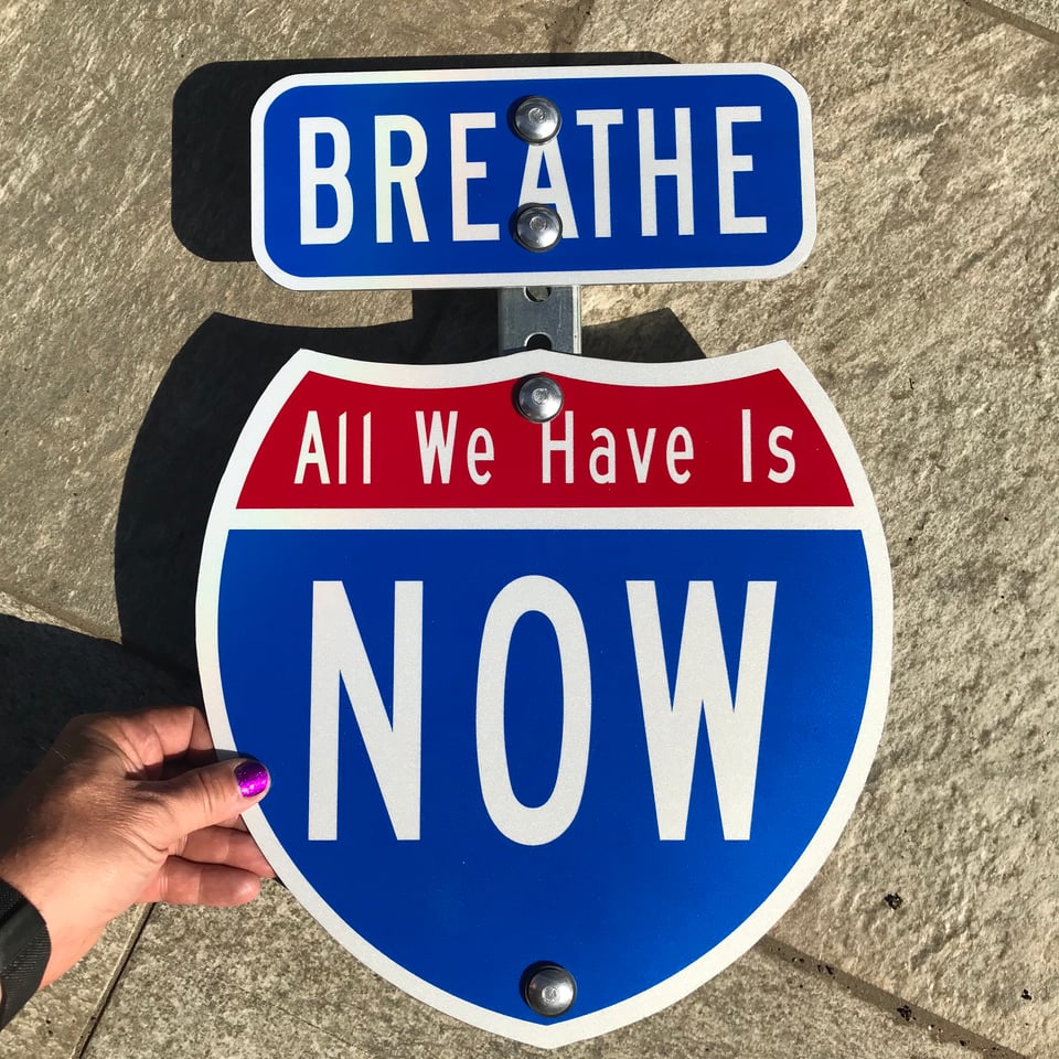 12” One Way Heart Sign (Signed) | Scott Froschauer Art Store