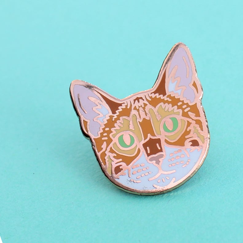 Bengal cat, hard enamel pin - rose gold plating - cat breed - cat pin ...