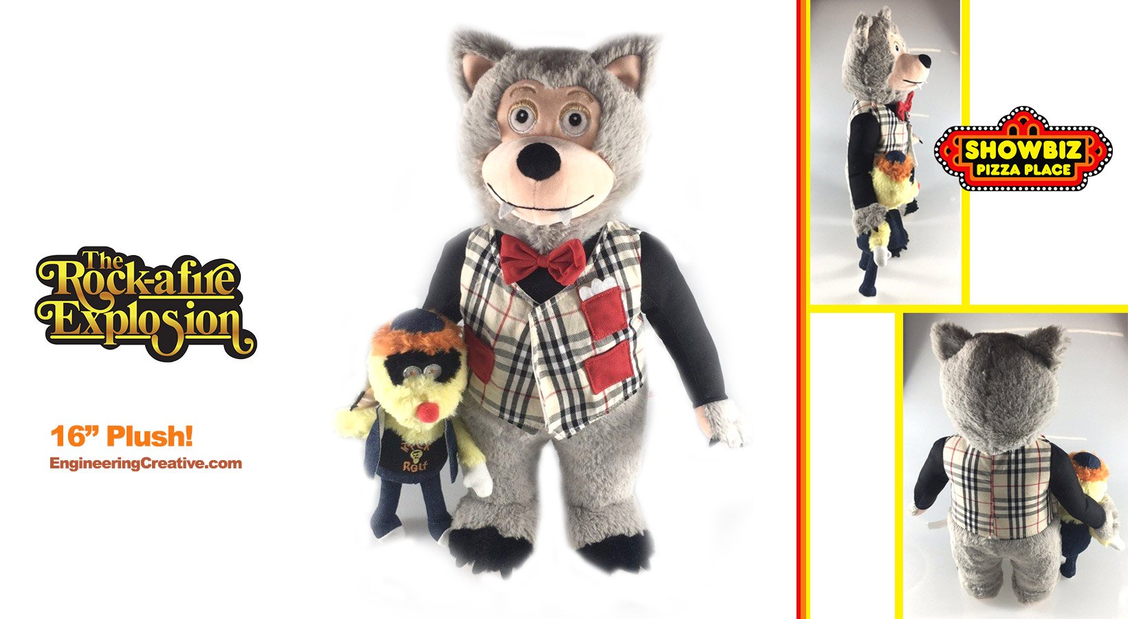 Rolfe and Earl - Rock-afire Explosion 16" plush doll | Creative Engineering