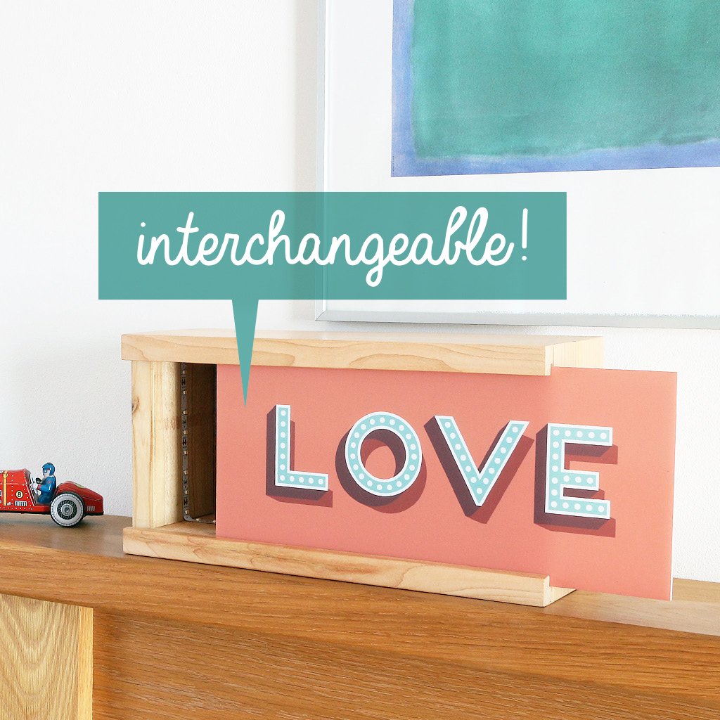 Typographic Light Box | smarlo.co.uk