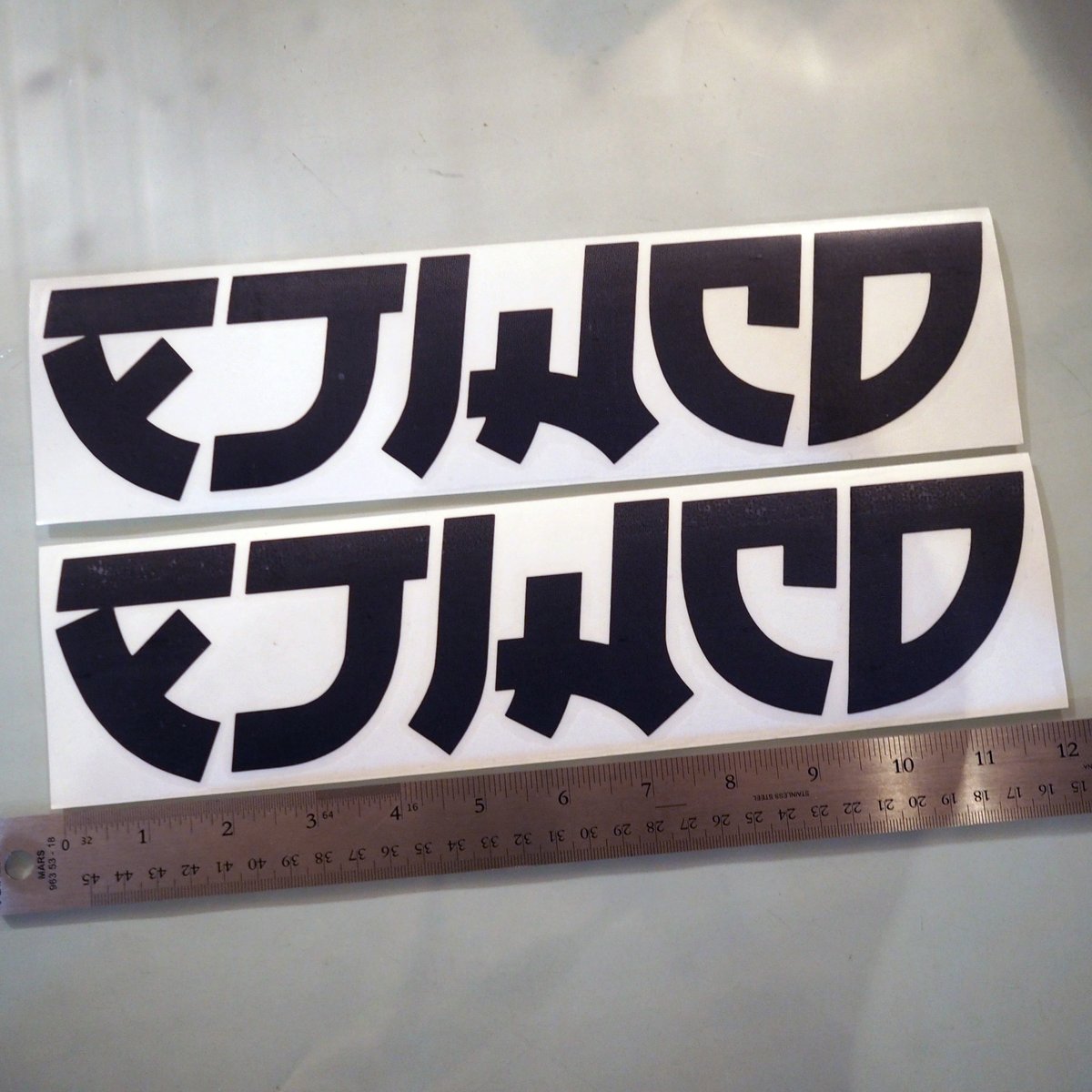 WHITE / BLACK Number Plate Vinyl | FTWCO
