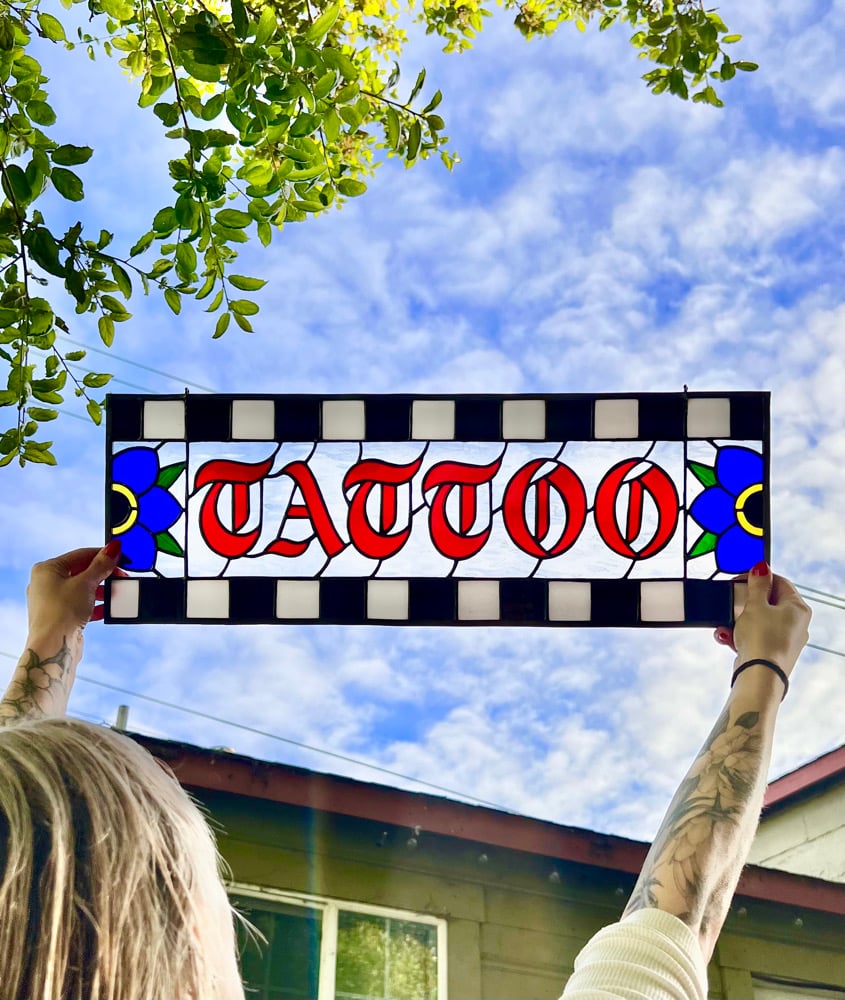 "Tattoo" shop sign | Lundyglass