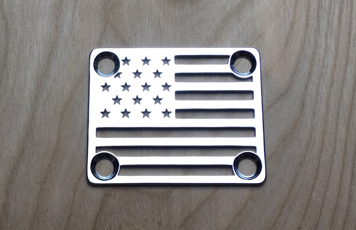 American Flag - Chrome | Icon Plates