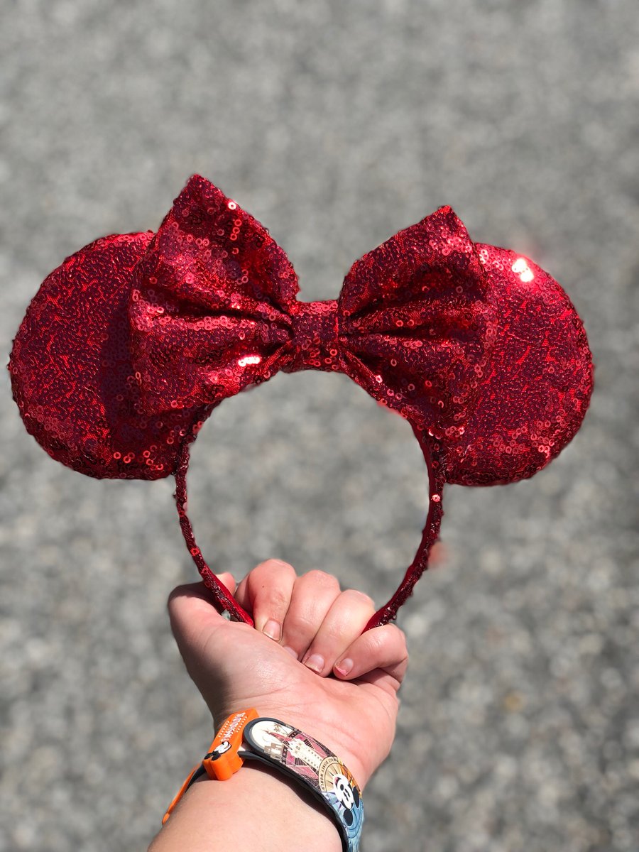 Main Street Ears — Ruby Red Sequin Ears