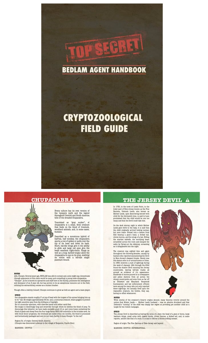 BEDLAM CRYPTID FIELD GUIDE | perhapanauts