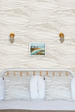 Whitby Wallpaper - Stone | Mini Moderns