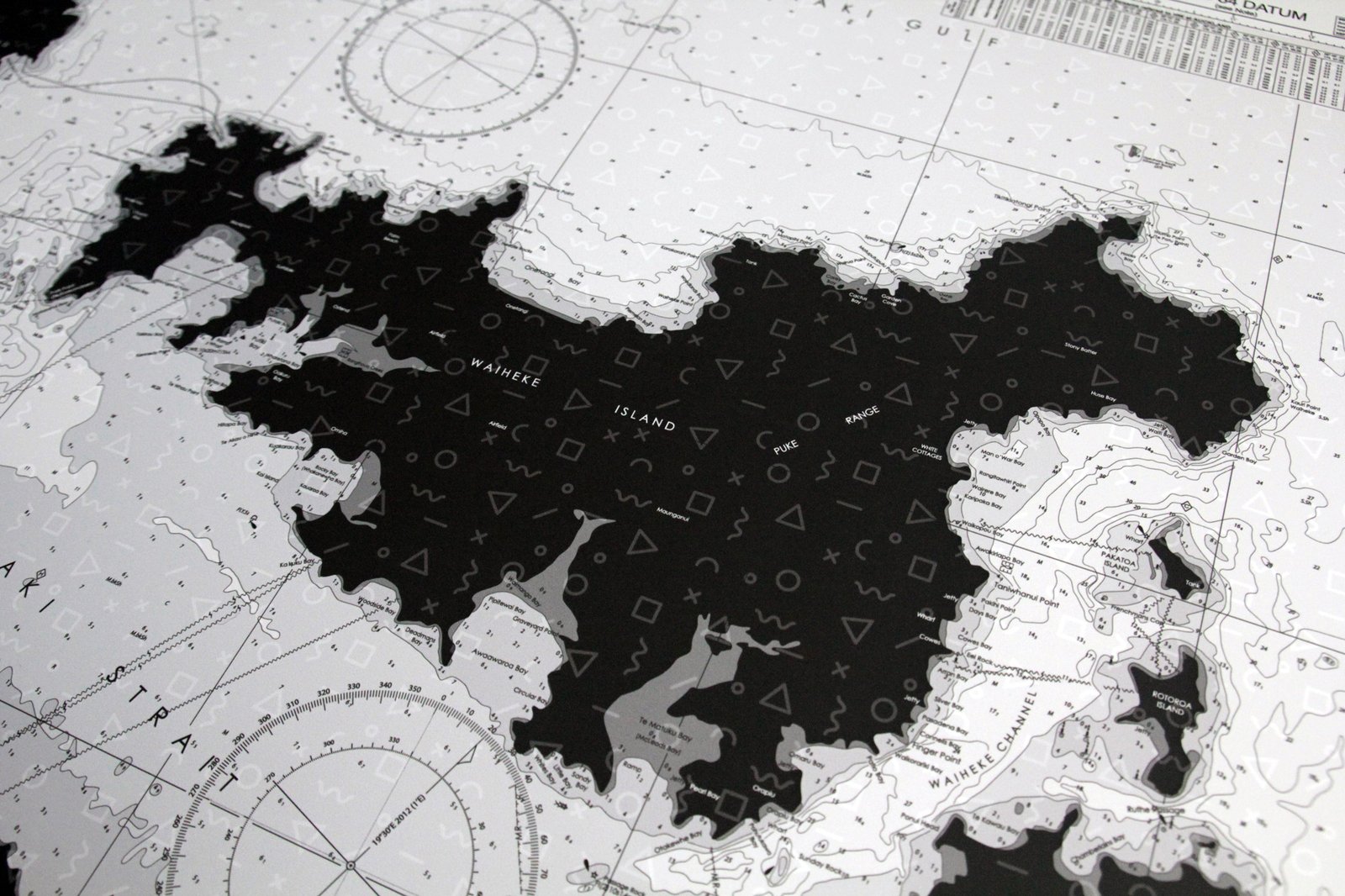 Hauraki Gulf Map - 1983 | Here + There Maps