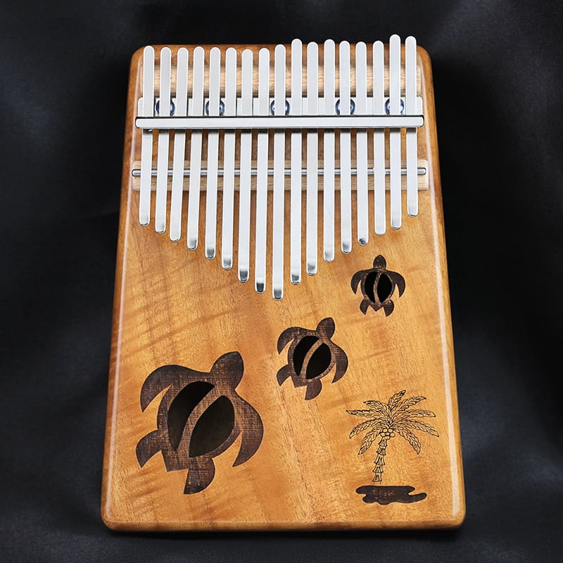 Honu - Kalimba Classic Traditional Solid Wood Thumb Piano Gift Set ...